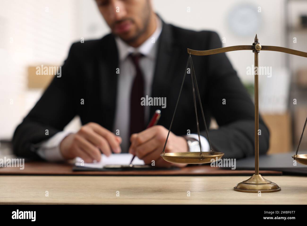Lawyer judge working scales office hi-res stock photography and images ...