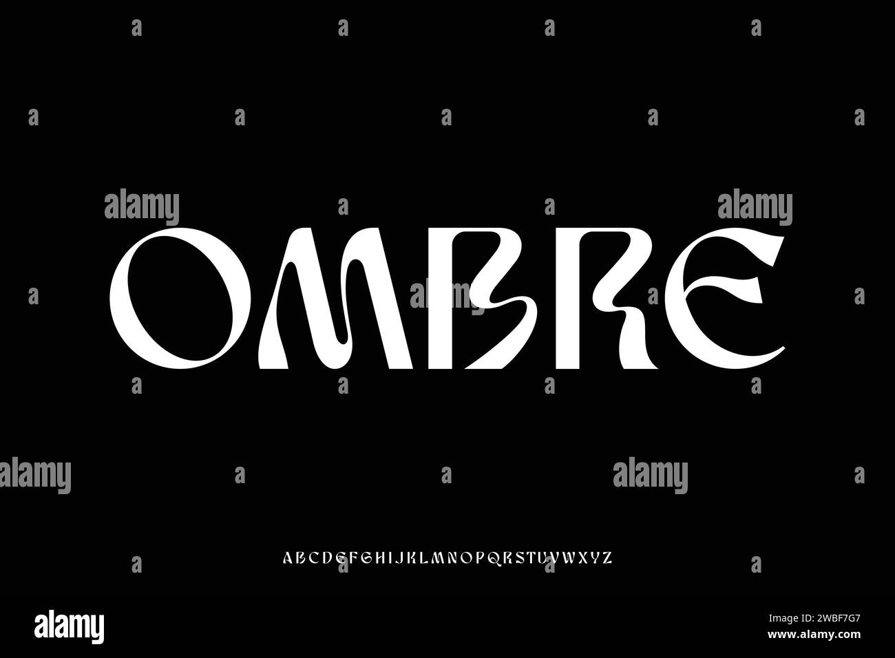 Creative modern liquid alphabet display font vector. Unique trendy ...