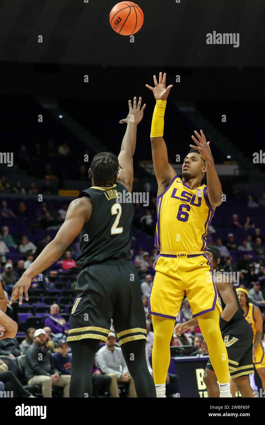 Baton Rouge, USA. 09th Jan, 2024. January 09, 2024: LSU's Jordan Wright ...