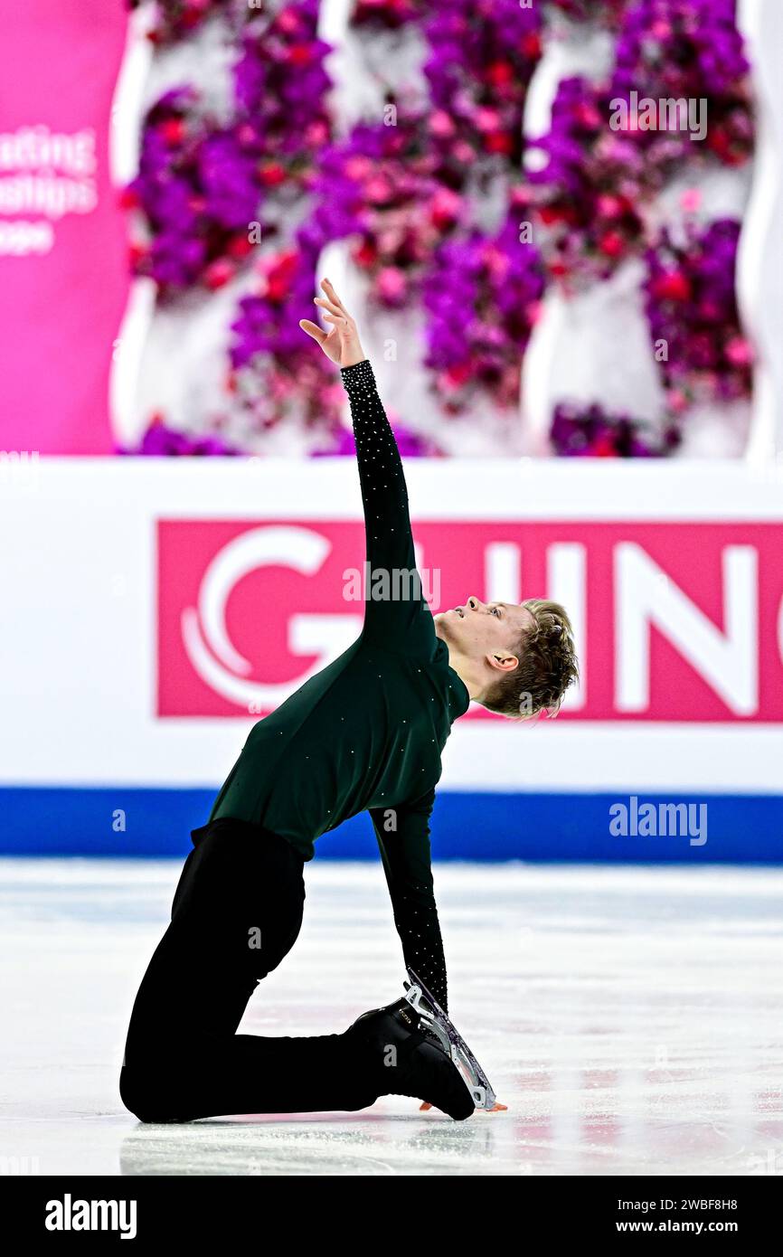 Gabriel FOLKESSON (SWE), during Men Short Program, at the ISU European Figure Skating ...