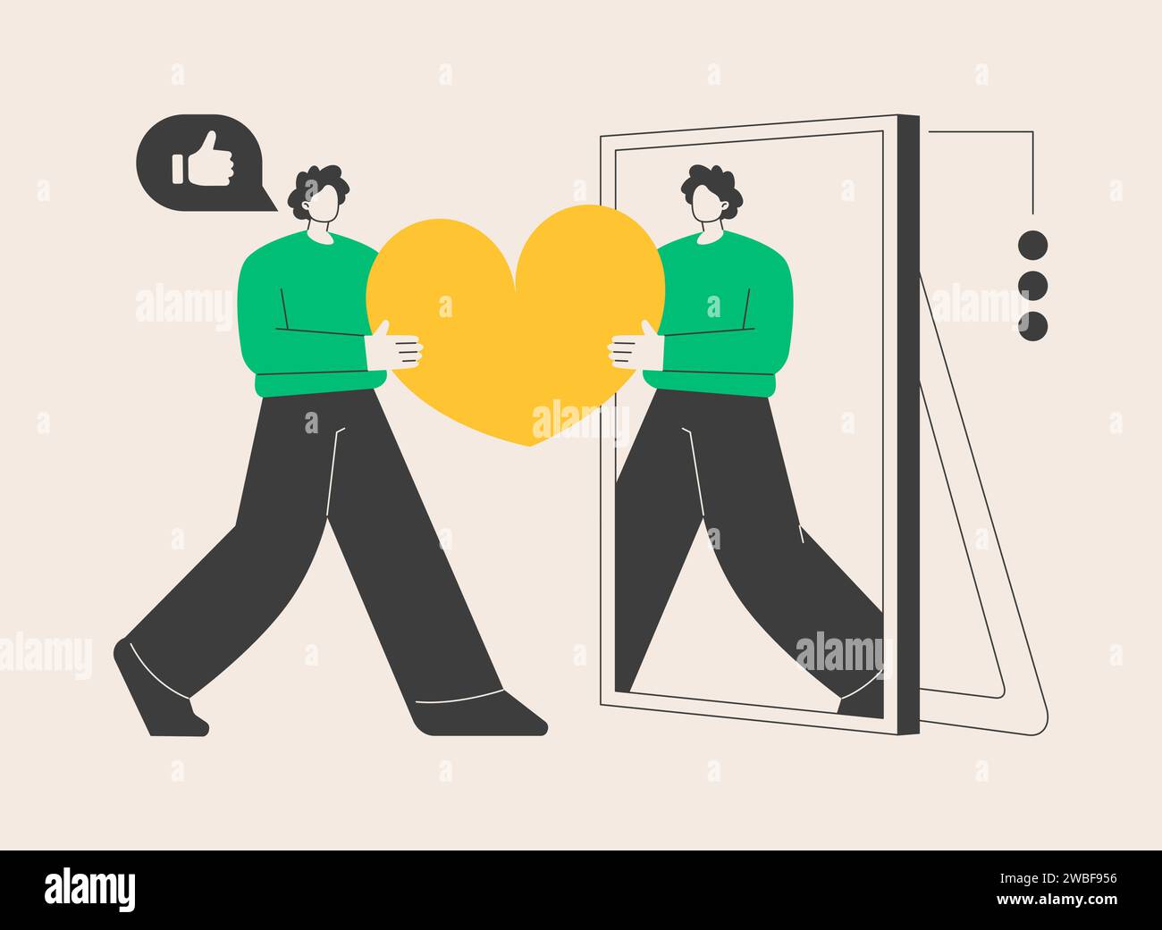 Self-image abstract concept vector illustration Stock Vector Image ...