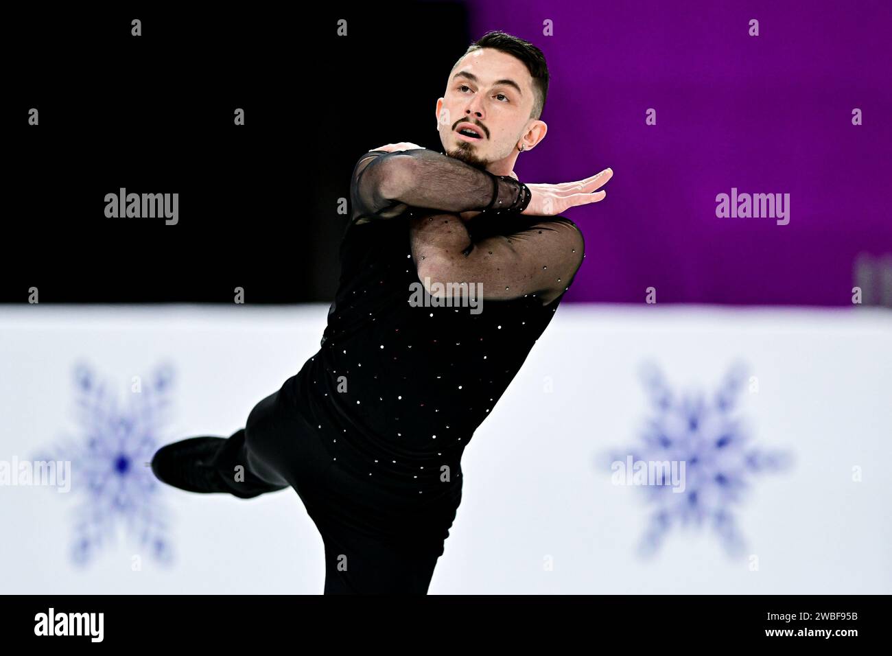 Alexander ZLATKOV (BUL), during Men Short Program, at the ISU European ...
