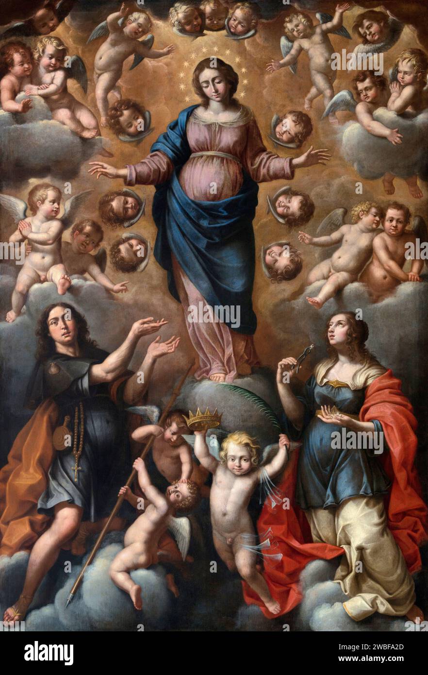 Madonna assunta con S.Rocco e S.Apollonia - olio su tela - Giovanni ...