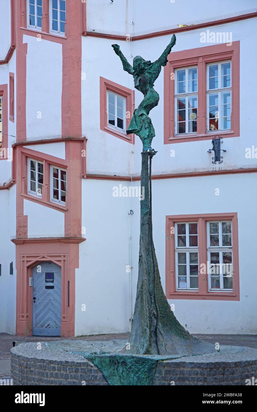 Sculpture Undine by Karlheinz Oswald 1996, water spirit, mythology ...