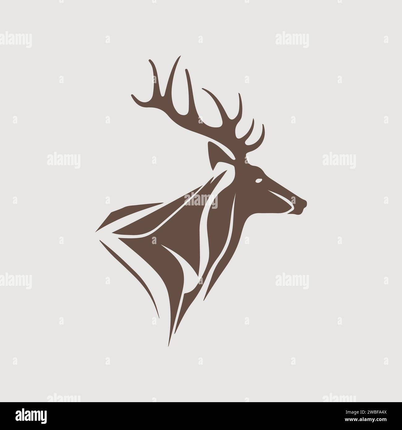 Modern abstract vector deer logo template. Deer illustration Stock ...