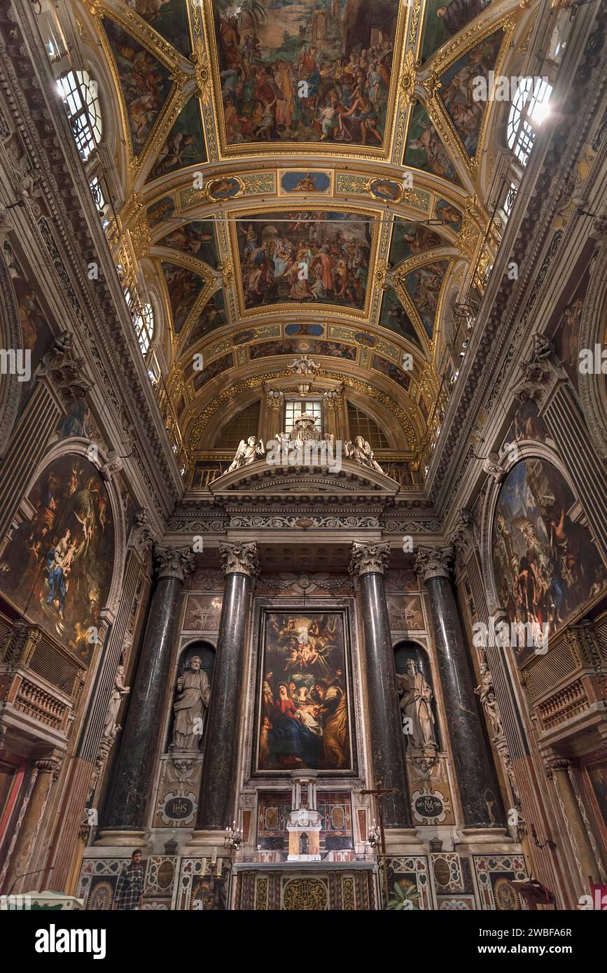 Chancel with a painting by Peter Paul Rubens in the baroque Chiesa del ...
