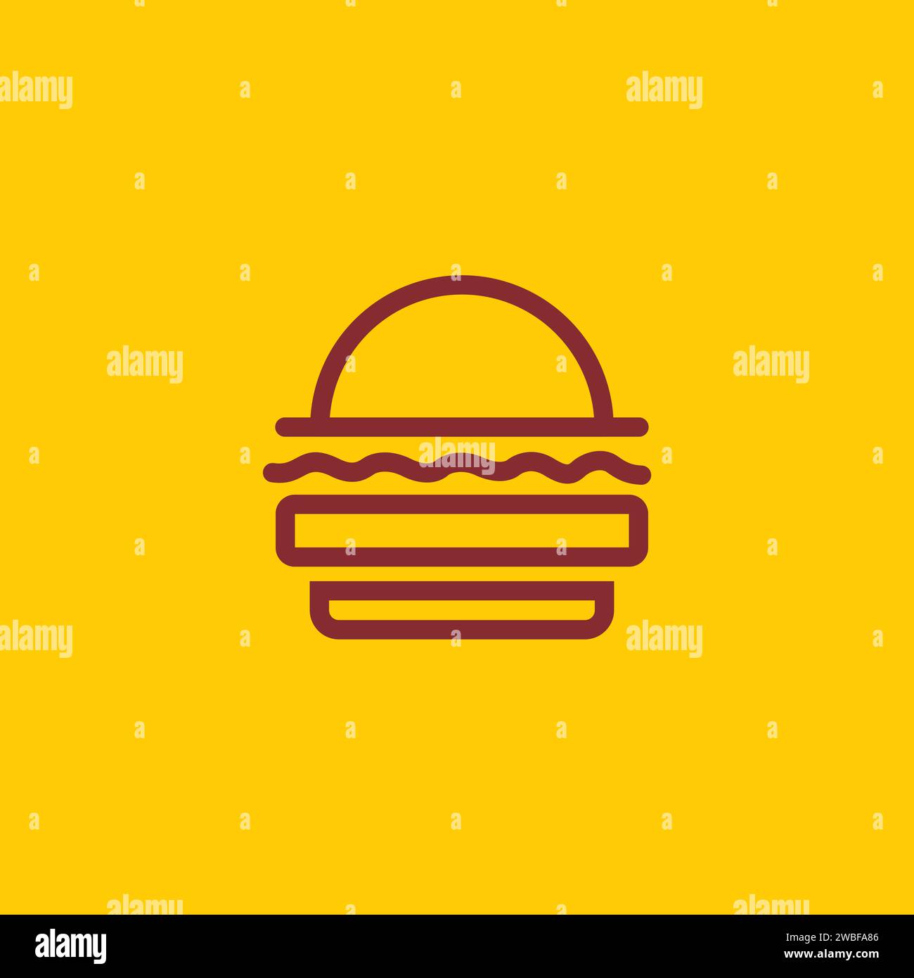 Burger logo Icon Simple. burger vector illustration Stock Vector Image ...