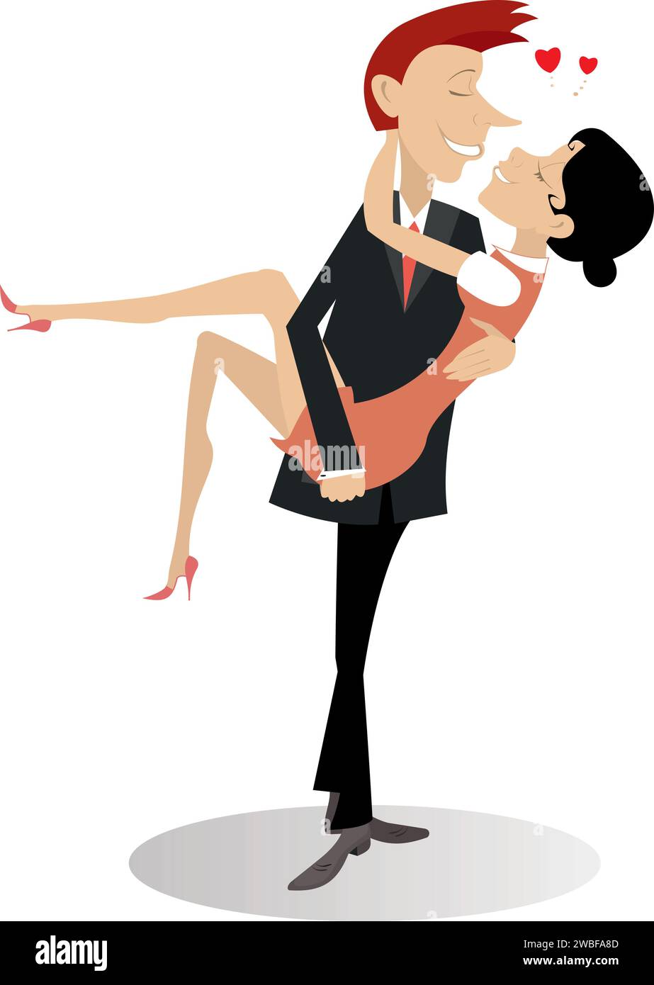 Love couple rendezvous. Hearts symbol. Love couple. Happy young man ... Love couple rendezvous. Hearts symbol. Love couple. Happy young man ...