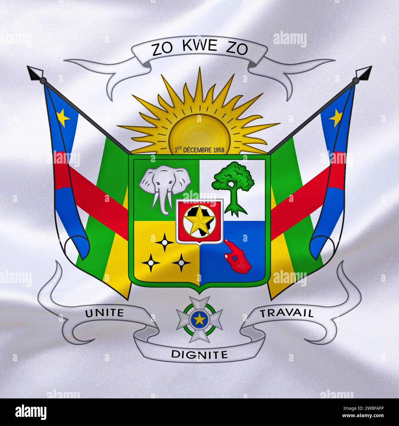 Africa, African Union, the coat of arms of ZAR, Studio Stock Photo - Alamy