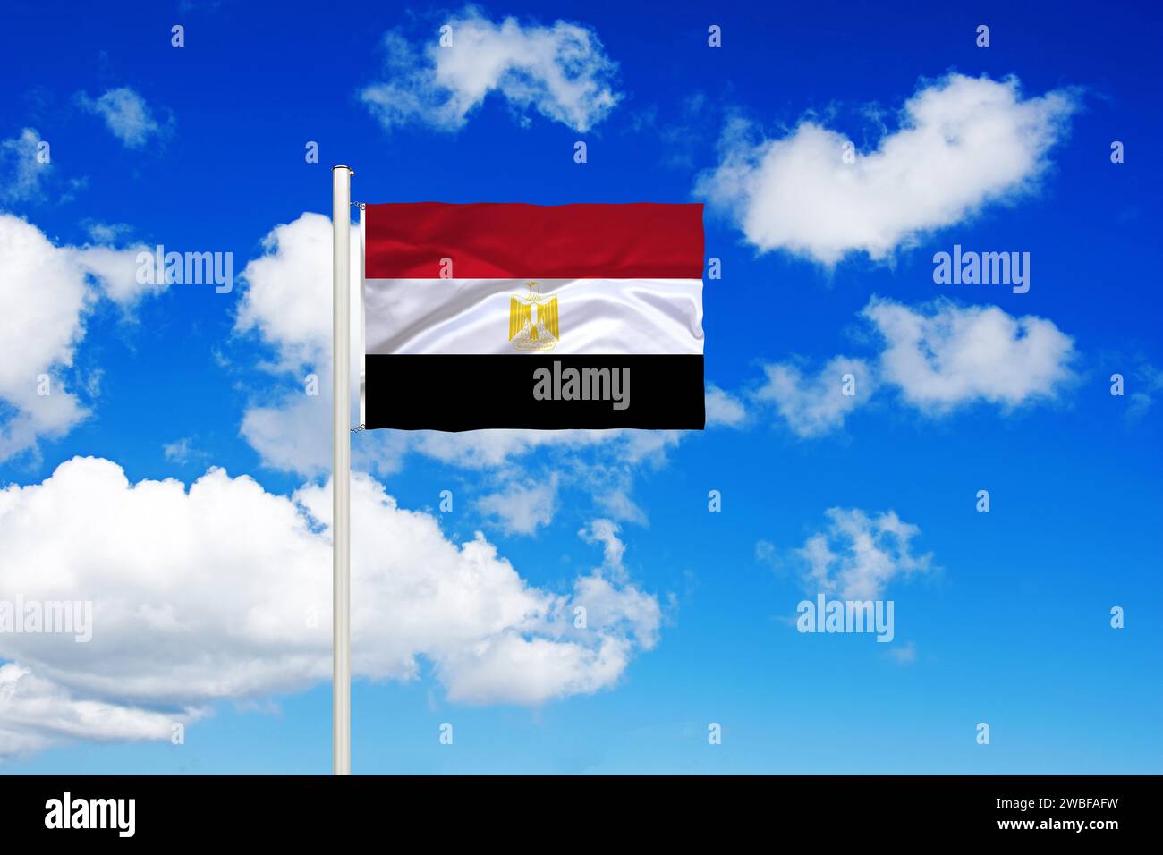 The flag of Egypt, national flag. Egypt is a country in North Africa ...