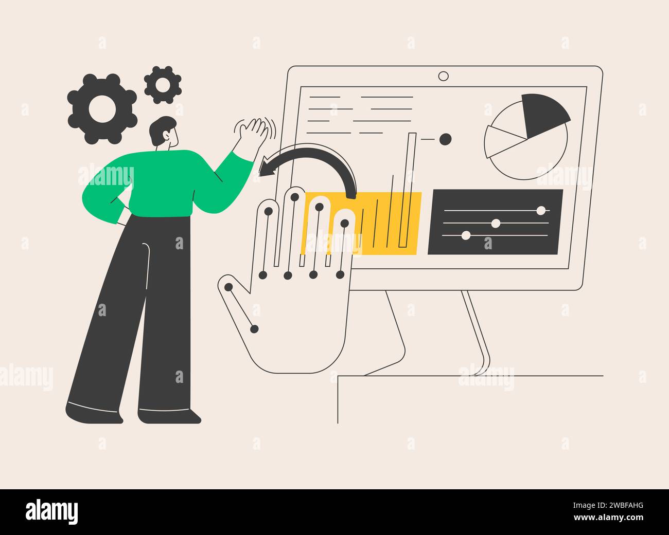 Gesture recognition abstract concept vector illustration Stock Vector ...