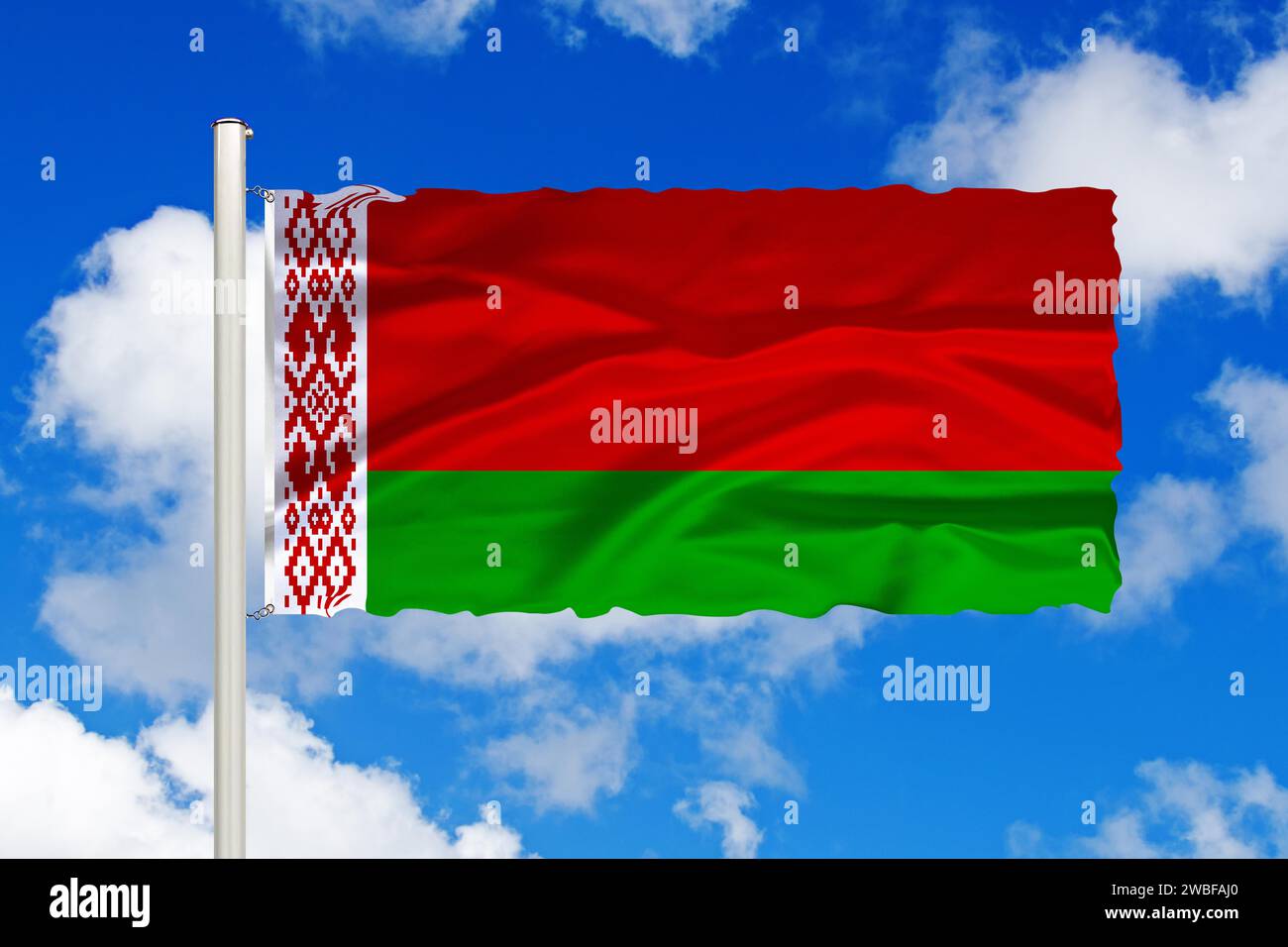 Belarus, Belarus, national flag, national flag, flag, flagpole, cumulus ...