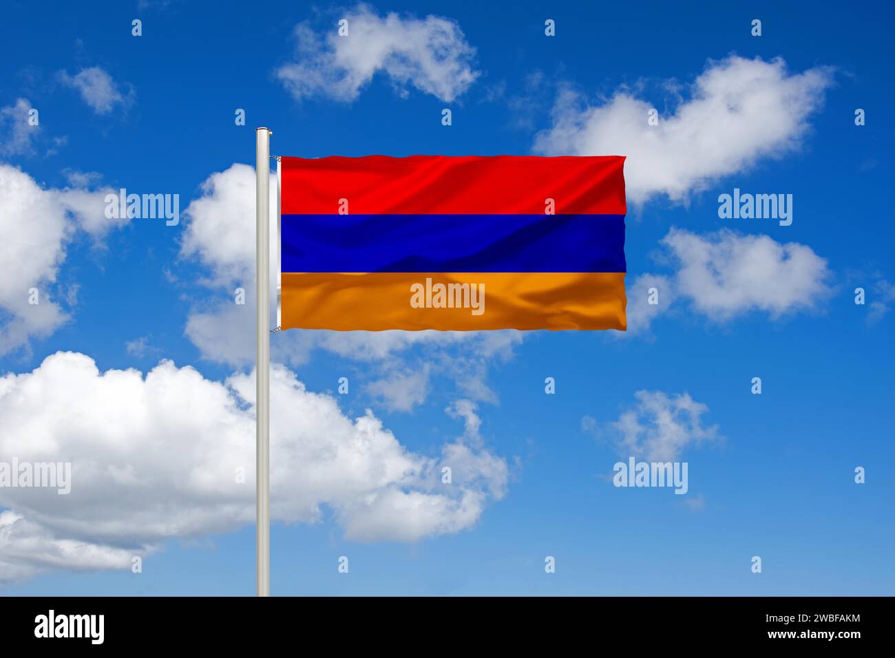 The flag of Armenia, former Soviet republic. State in the Caucasus. The ...