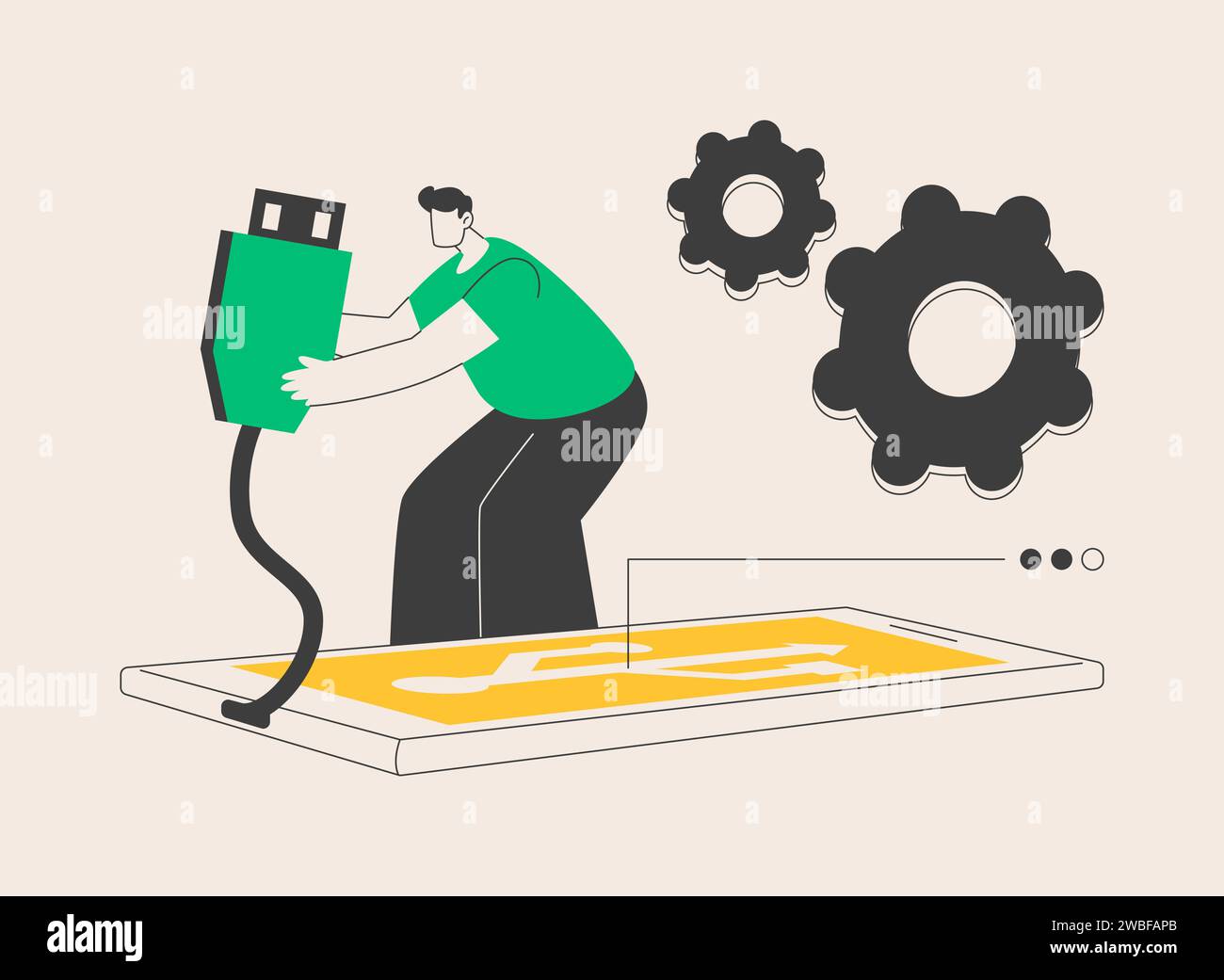 USB connection abstract concept vector illustration Stock Vector Image ...