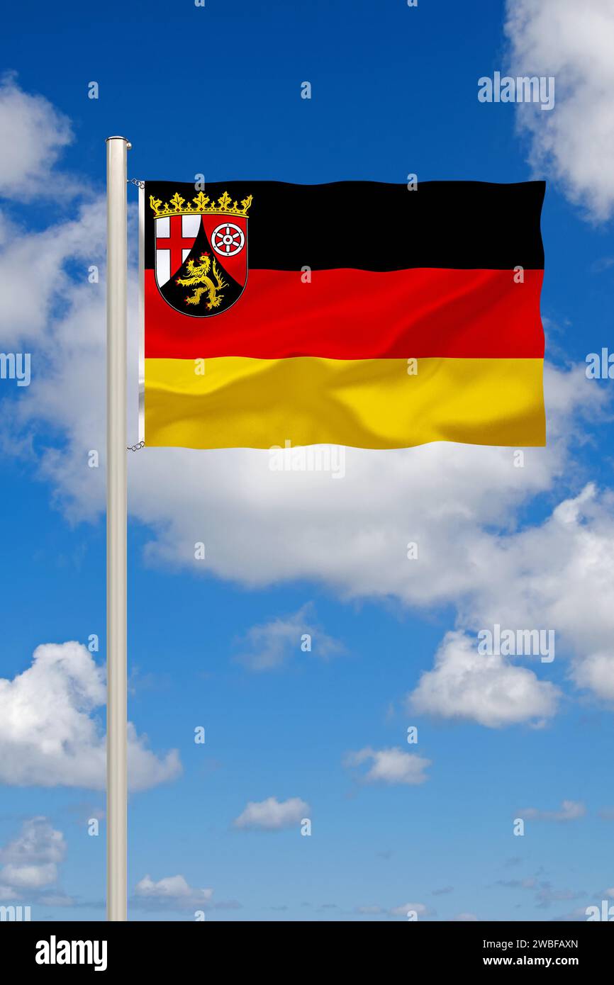Rhineland palatinate state flag hi-res stock photography and images - Alamy