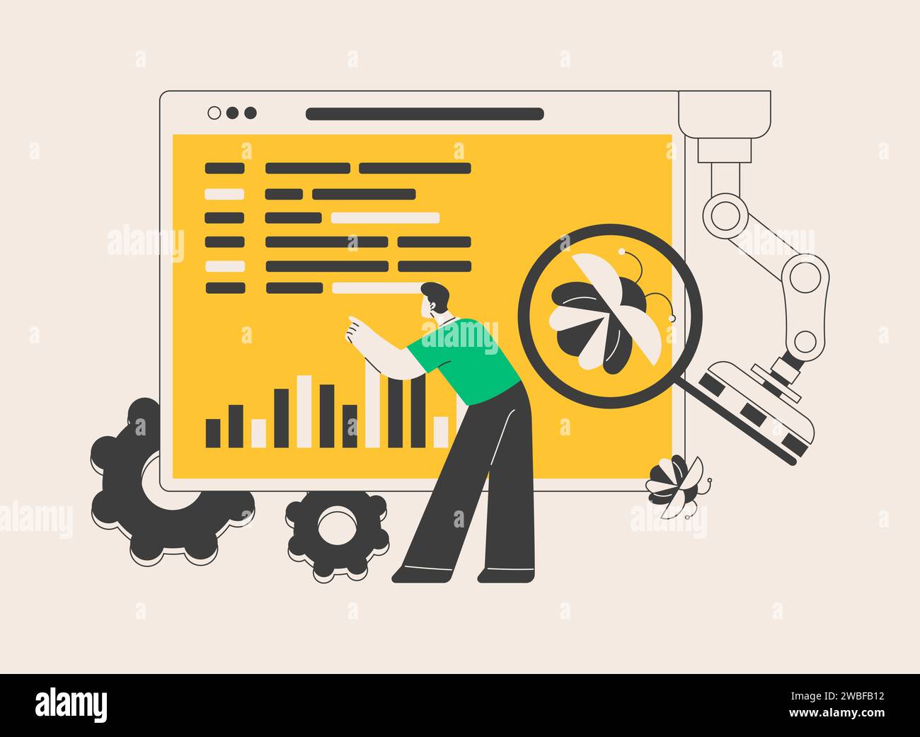 Automated Testing Abstract Concept Vector Illustration Stock Vector Image And Art Alamy 6203