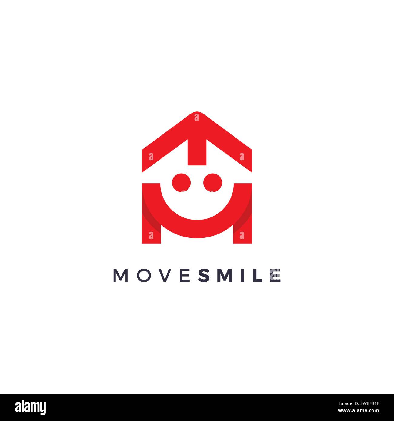 Move Smile Logo Simple Design. Arrow Logo. smile home logo Stock Vector ...