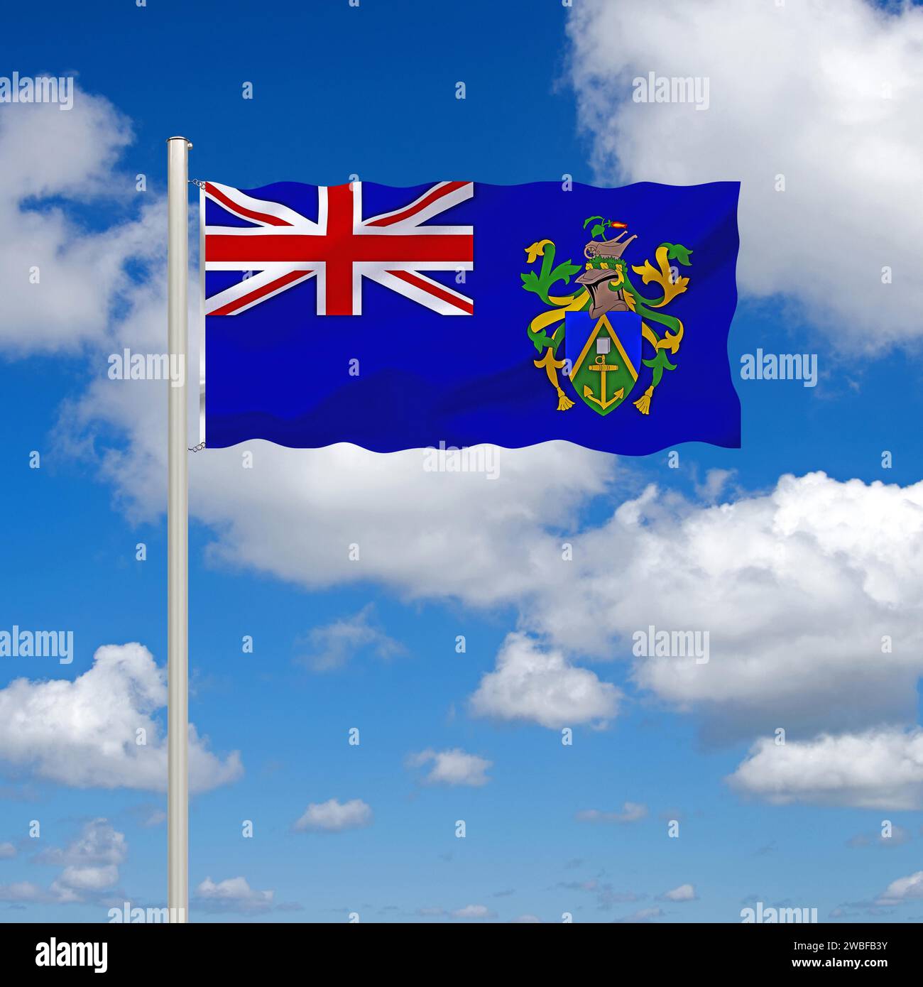 Pitcairn islands national flag hi-res stock photography and images - Alamy