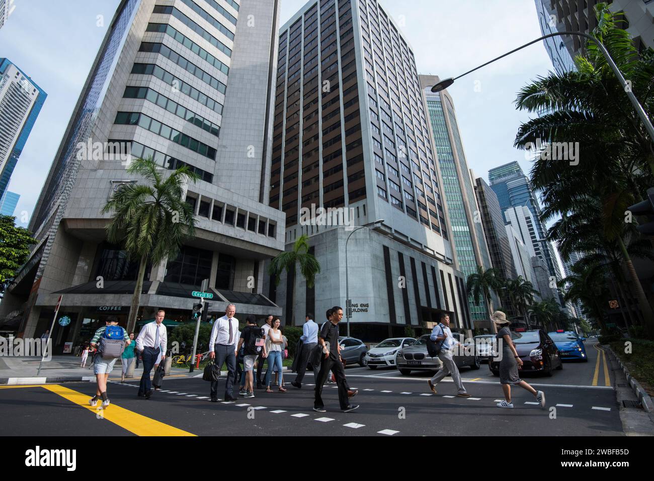 Singapore city, Singapore - September 08, 2019: At the end of the ...