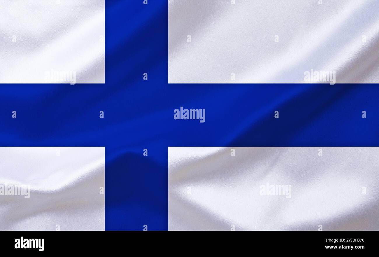 The flag of Finland, Skaninavia, capital is Helsinki, the national ...