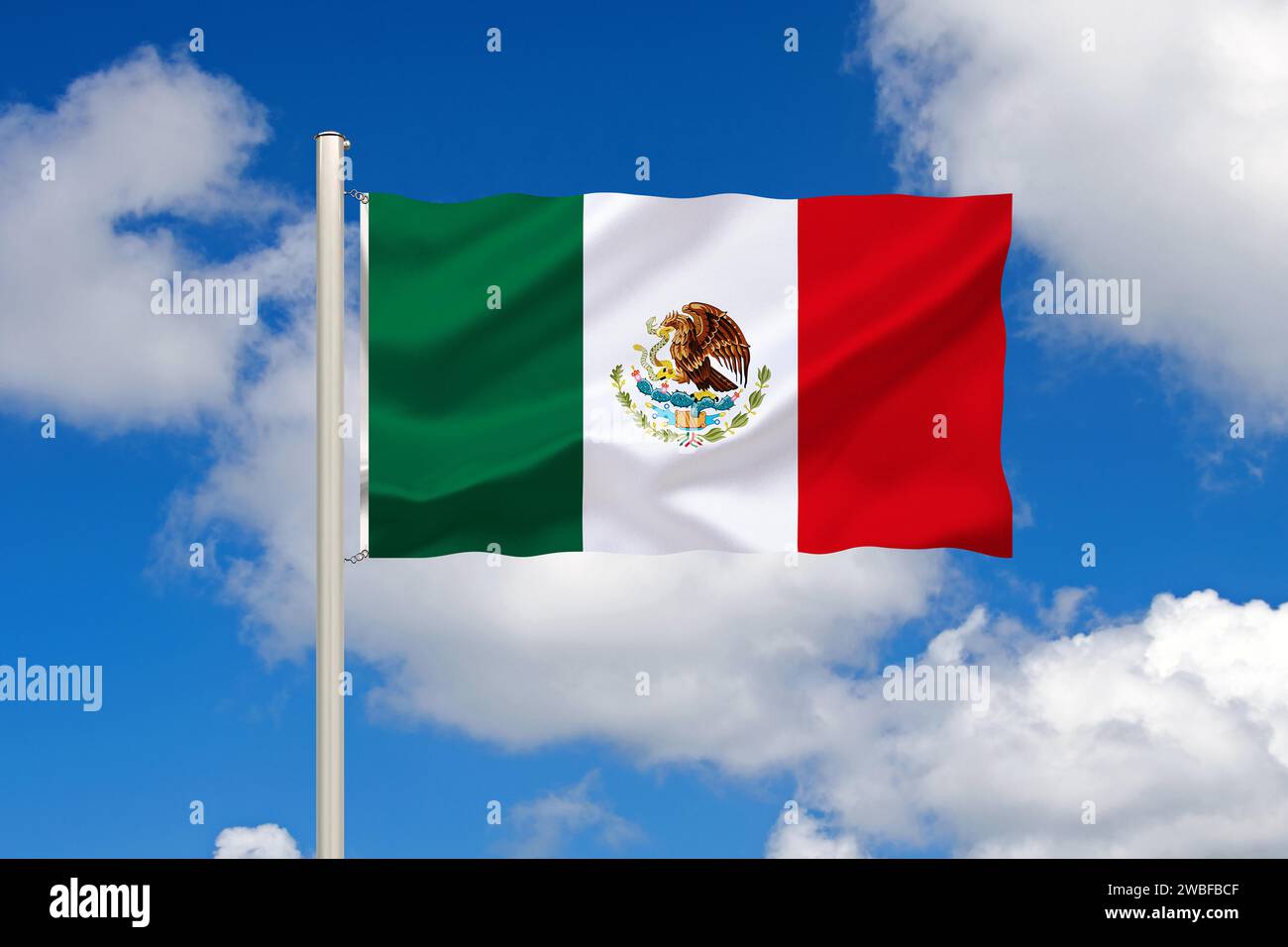 The flag of Mexico, Mexico, country in North America, studio Stock ...