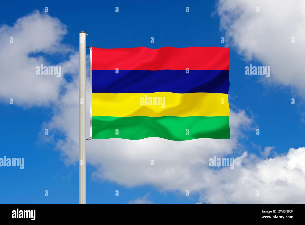 The flag of the Republic of Mauritius, Studio Stock Photo - Alamy