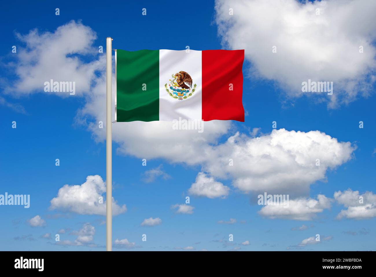 The flag of Mexico, Mexico, country in North America, studio Stock ...