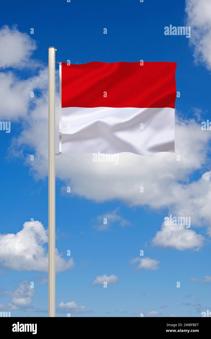 Flag of the principality of monaco hi-res stock photography and images ...