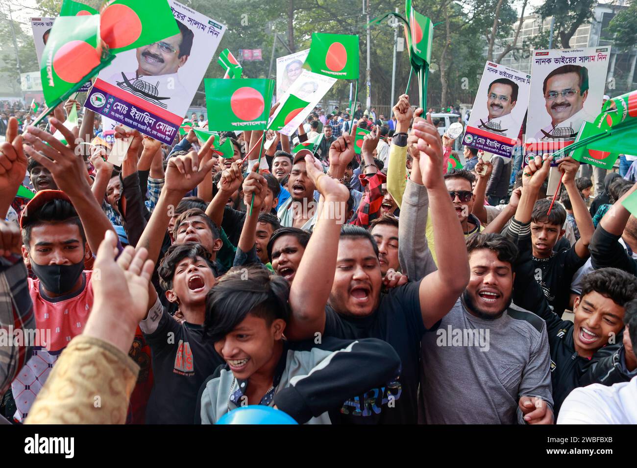Dhaka, Bangladesh. 10th Jan, 2024. Bangladesh Awami League leaders and ...