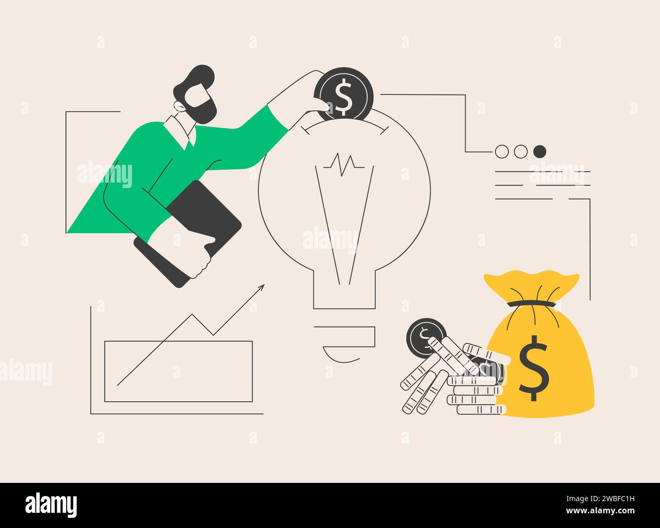 Venture investment abstract concept vector illustration Stock Vector ...