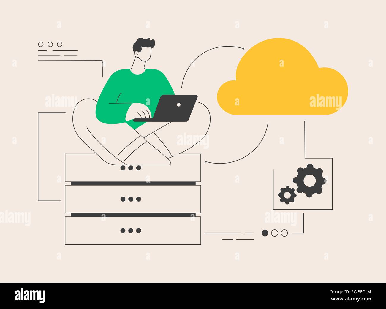 Backup server abstract concept vector illustration Stock Vector Image ...