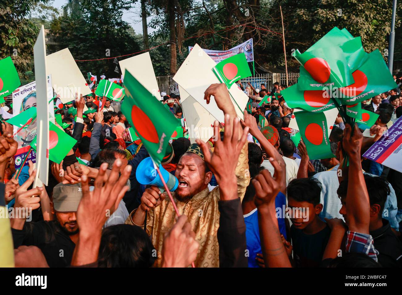 Dhaka, Bangladesh. 10th Jan, 2024. Bangladesh Awami League leaders and ...
