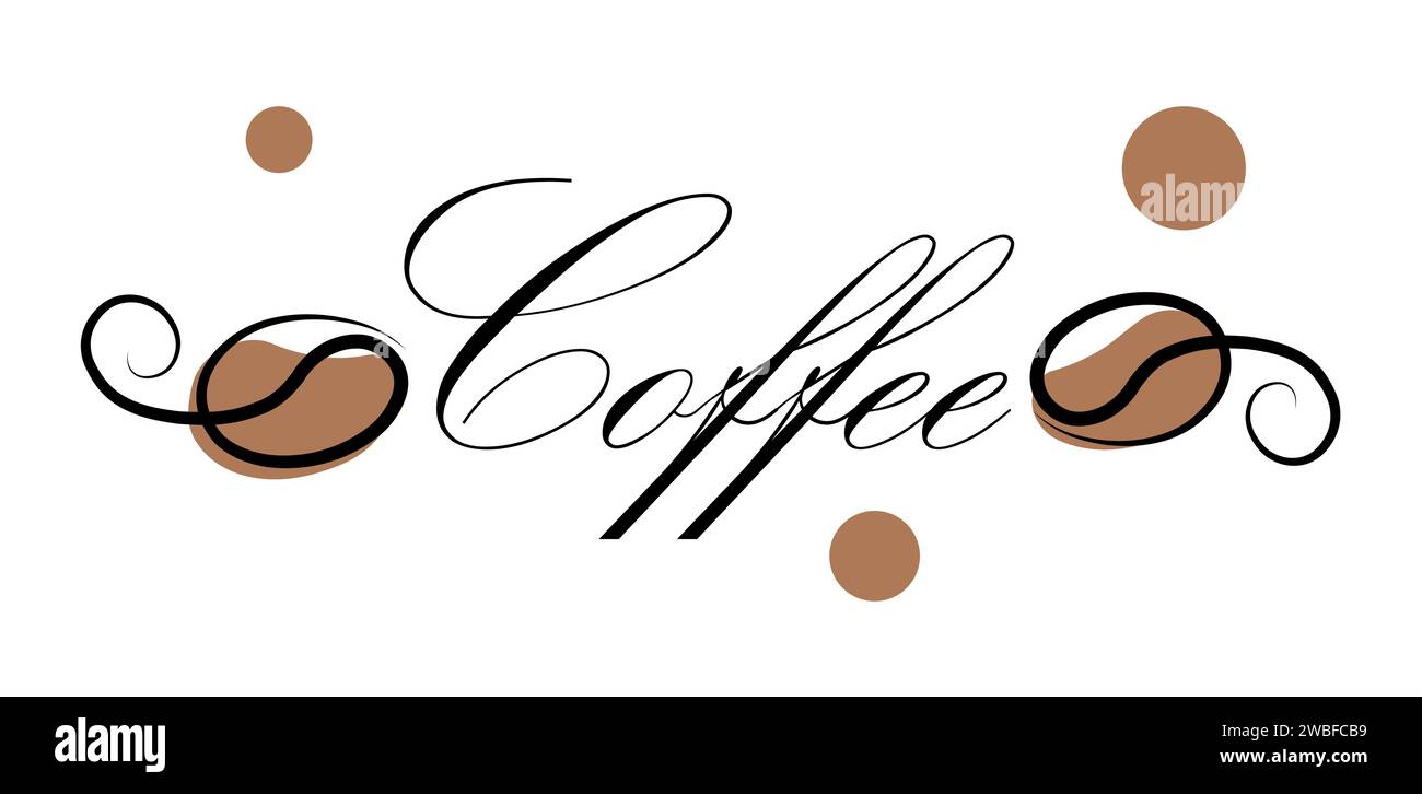 Coffee lettering on white background Stock Vector Image & Art - Alamy
