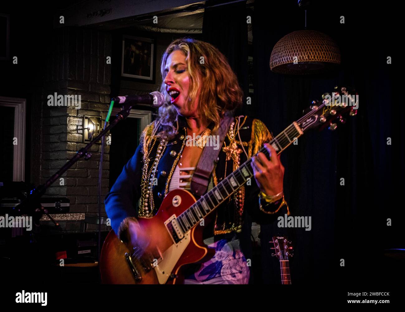 The band DIE SPITZ performs at the FarOut Lounge, Austin, Texas Stock ...