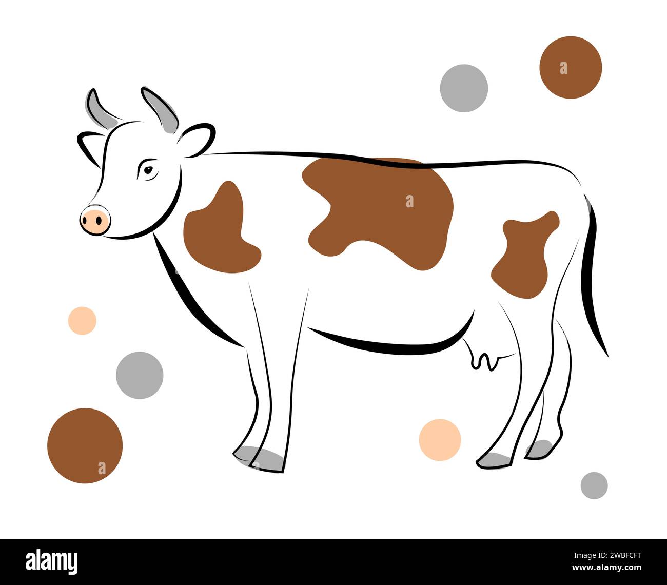 Horizontal view brown white Stock Vector Images - Alamy