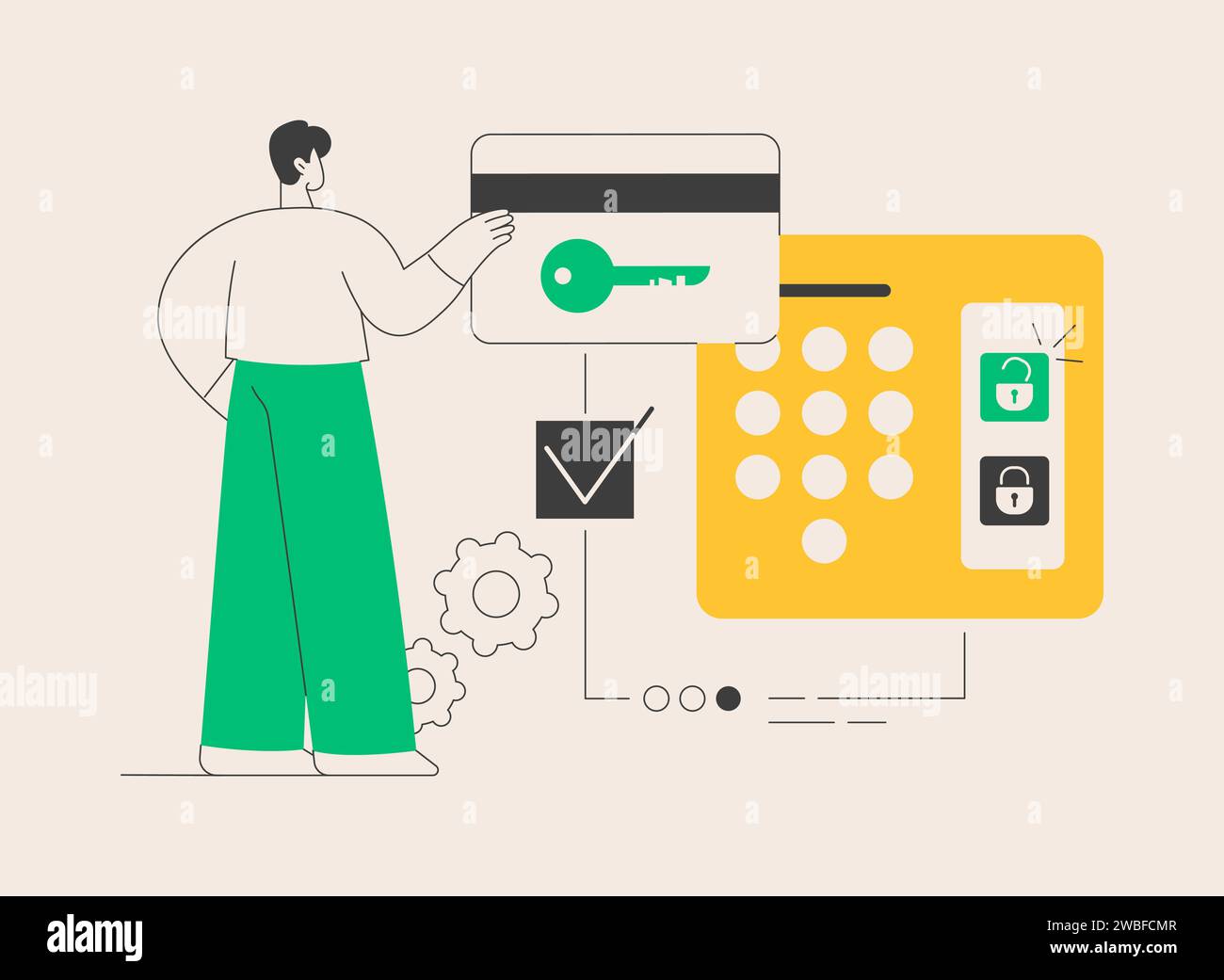 Security access card abstract concept vector illustration Stock Vector ...