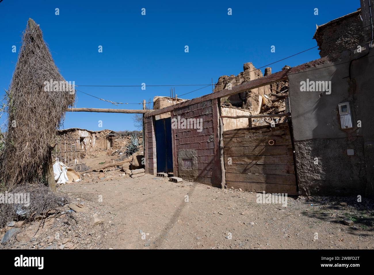 House destroyed by the earthquake, Amizmiz, Morocco Stock Photo - Alamy