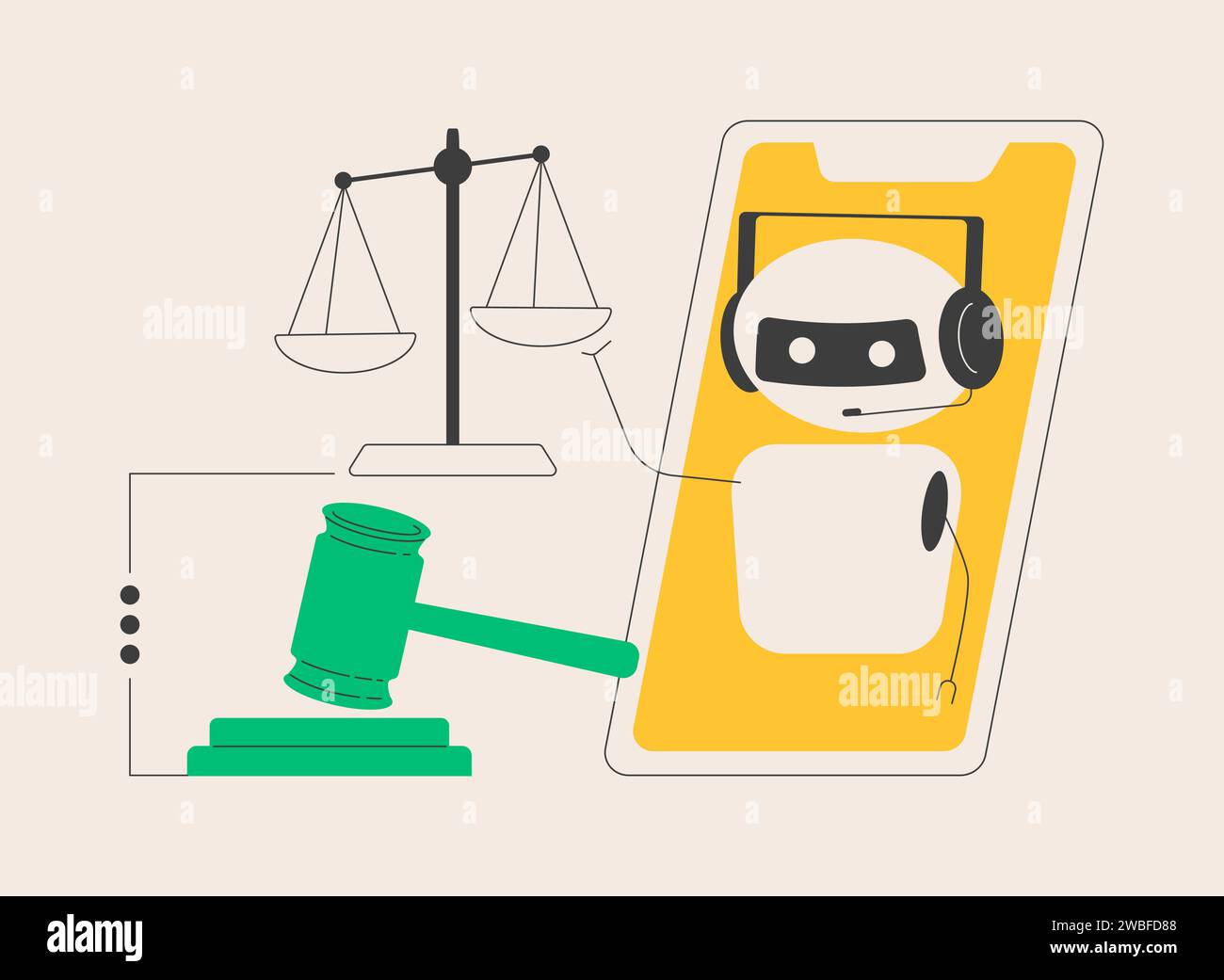 Artificial intelligence regulations abstract concept vector ...