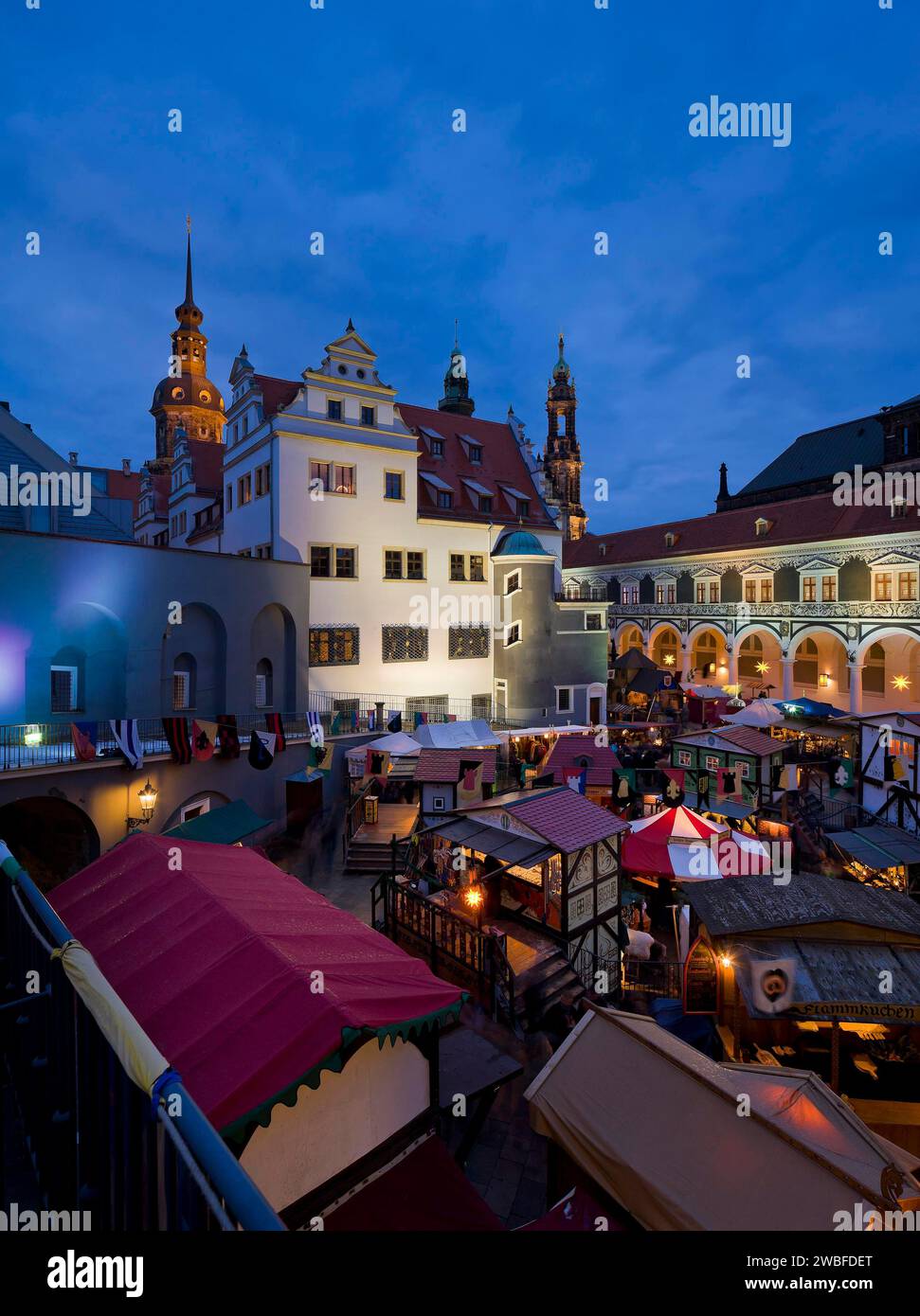 Historic Christmas Market in the Stable Yard of the Residence Palace ...