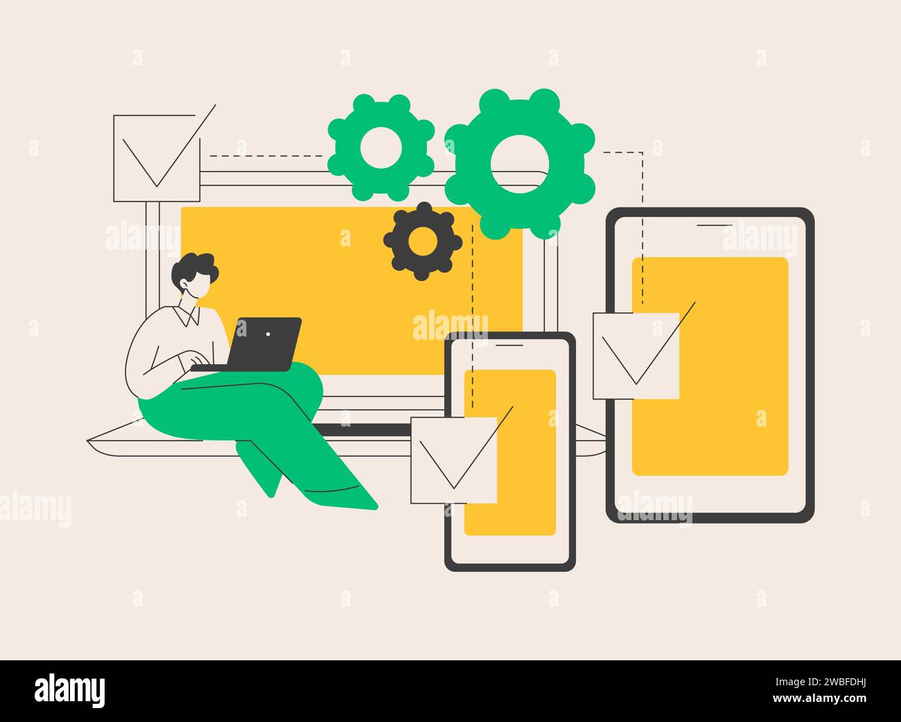 Cross Platform Development Abstract Concept Vector Illustration Stock Vector Image And Art Alamy