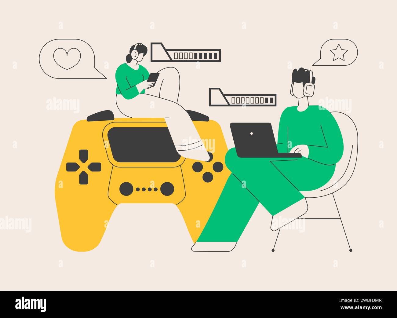 Play simultaneous Stock Vector Images - Alamy