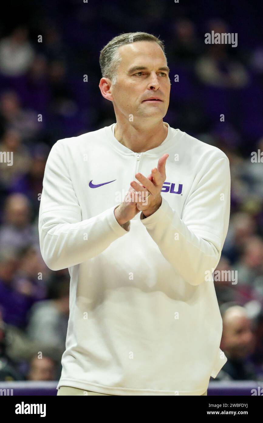 Baton Rouge, LA, USA. 09th Jan, 2024. LSU Head Coach Matt McMahon ...