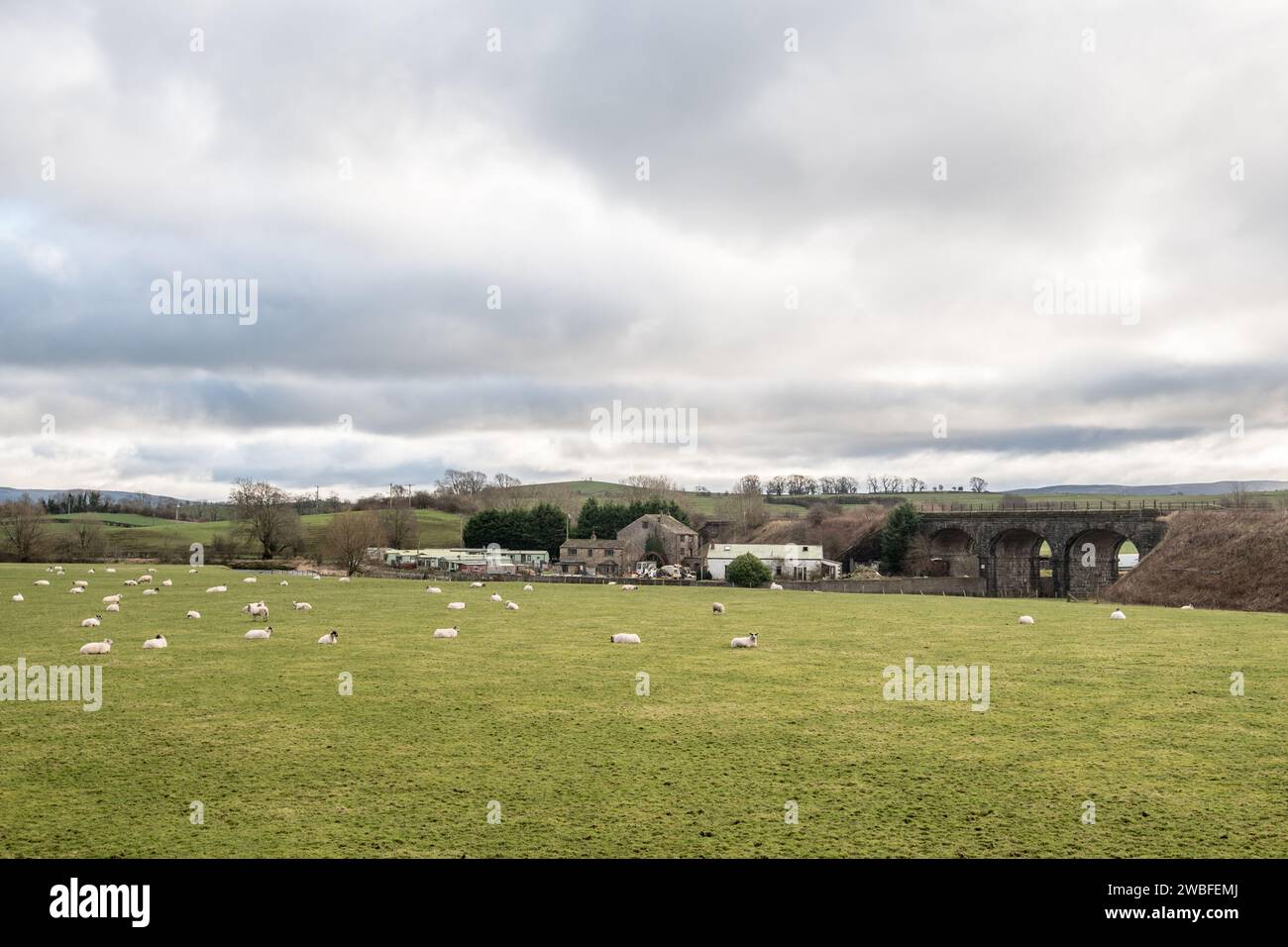 Caravan park and waterwheel at Marton Rd, Gargrave as seen from the ...