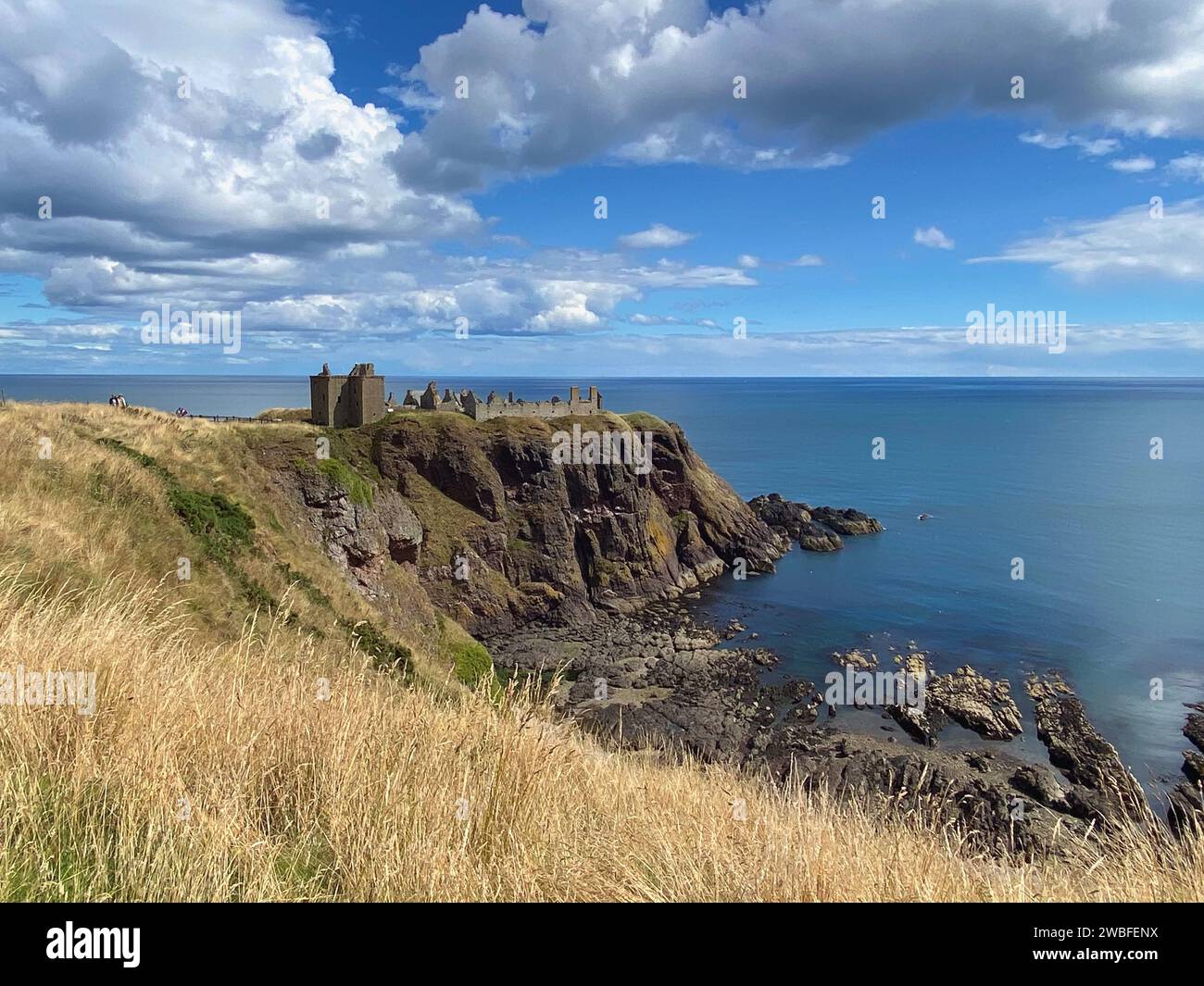 Dunnottar Castle is a ruined medieval fortress, Scotland Stock Photo ...