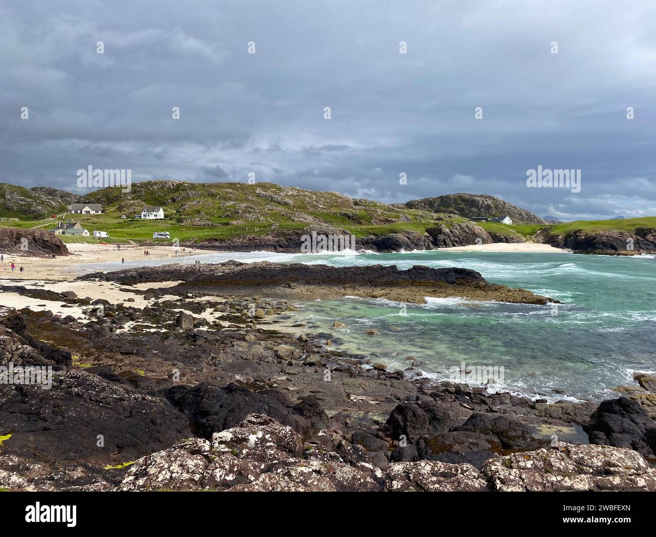 Amazing Clachtoll Beach in Lochinver, Scotland. Clachtoll Beach is a ...