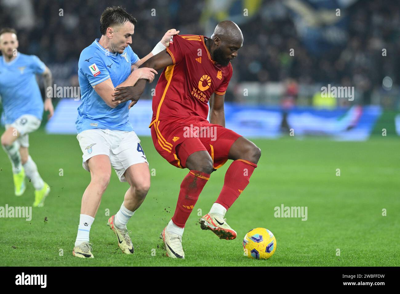 Rome,Italy, 10 January ,2024 Patric of SS Lazio competes for the ball ...