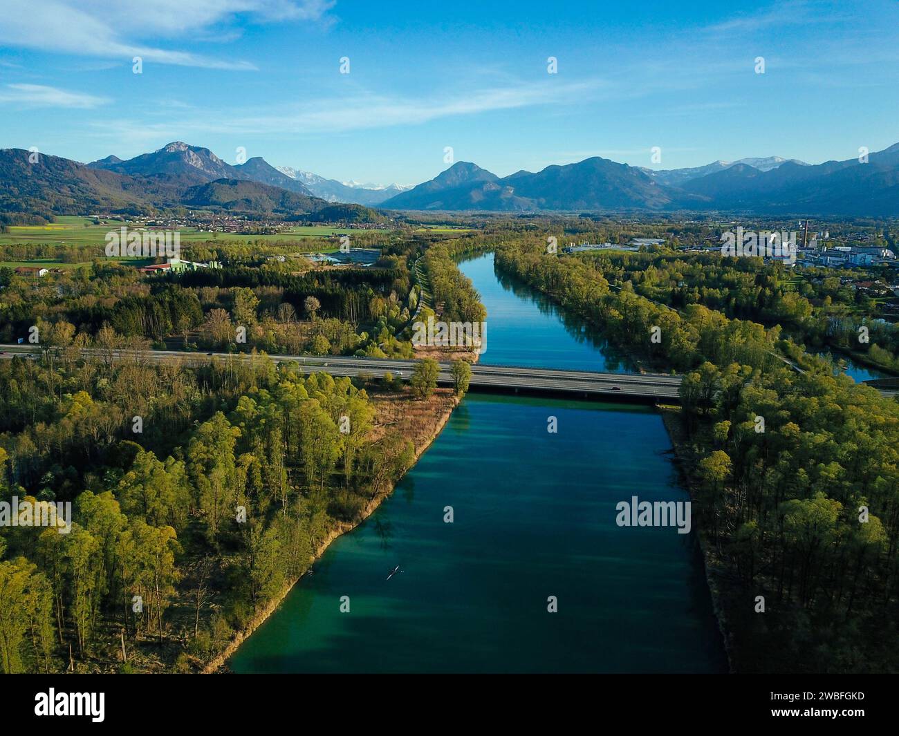 Birds eye bridge across spring hi-res stock photography and images - Alamy