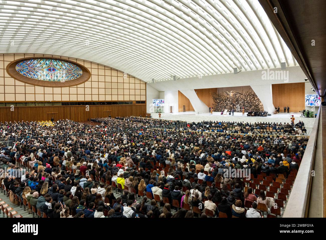 General view of the Paul VI Audience Hall during the Wednesday General ...