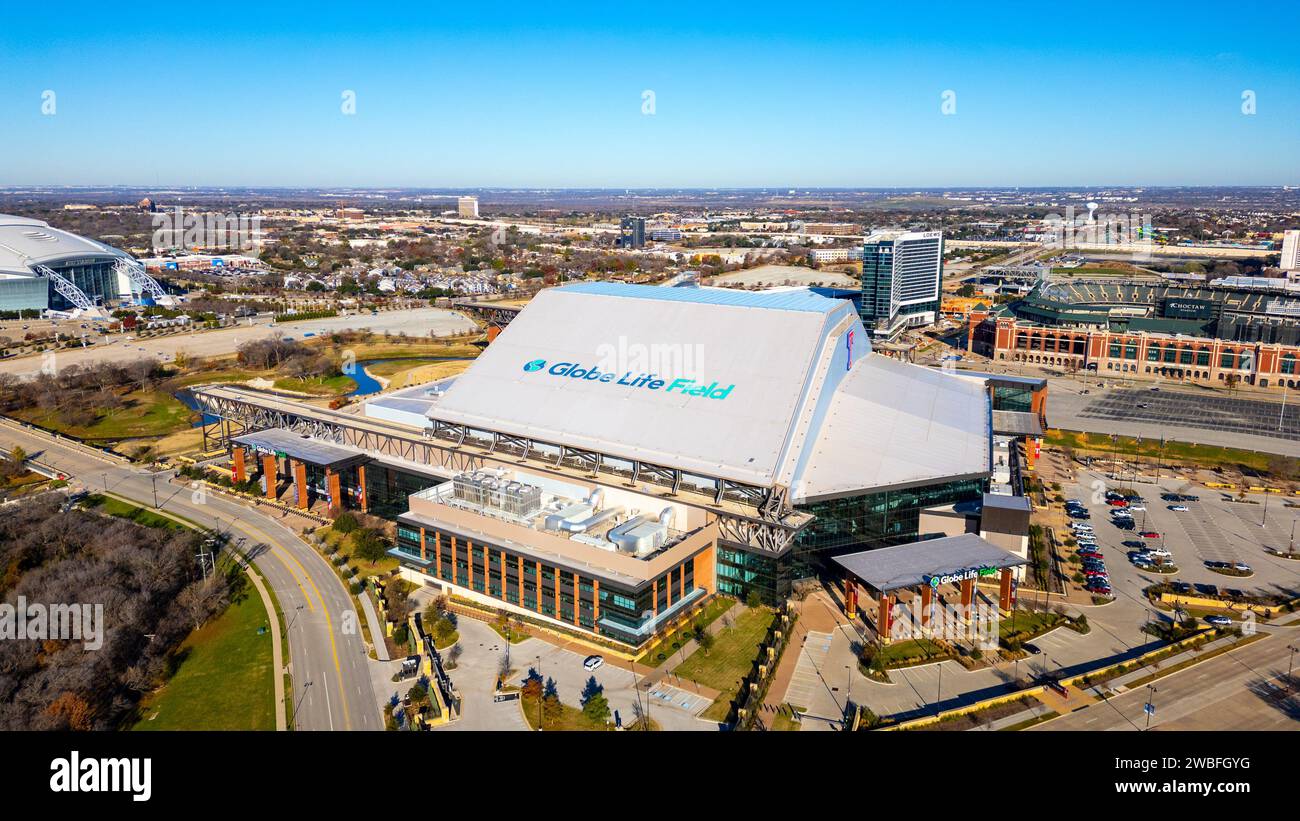 Arlington, TX - December 29, 2023: Globe Life Field is home to Major ...