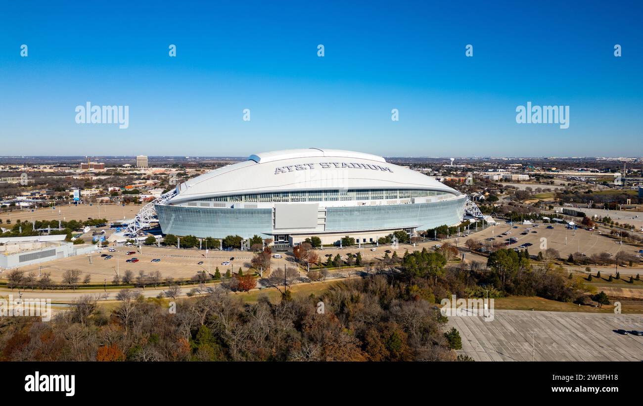 Arlington, TX - December 29, 2023: AT&T Stadium, completed in 2009, is ...